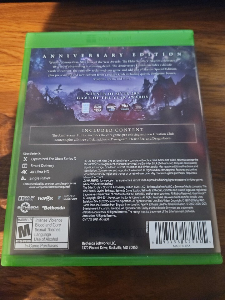 The Elder Scrolls V Skyrim - Anniversary Edition (Xbox One, 2021 ...