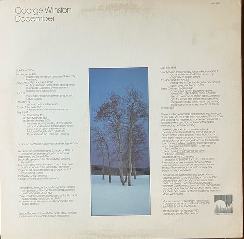 George Winston DECEMBER Original 1982 Windham Hill Classical Piano Solo ...