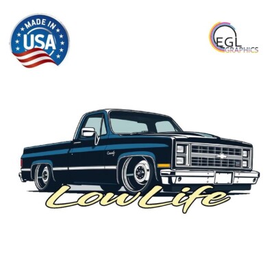 Lowlife Minitruck Decal Sticker Air ride Bagged Low Life Slammed Square ...