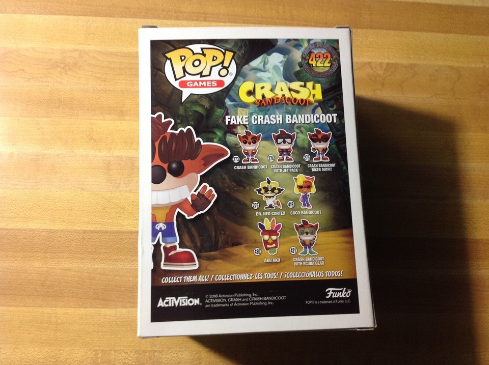 Fake Crash Bandicoot 422 Funko Pop Target Exclusive Brand New in Box | eBay