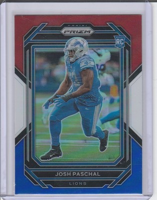 2022 Prizm Football Josh Paschal Red White Blue Holo Rookie Card RC ...