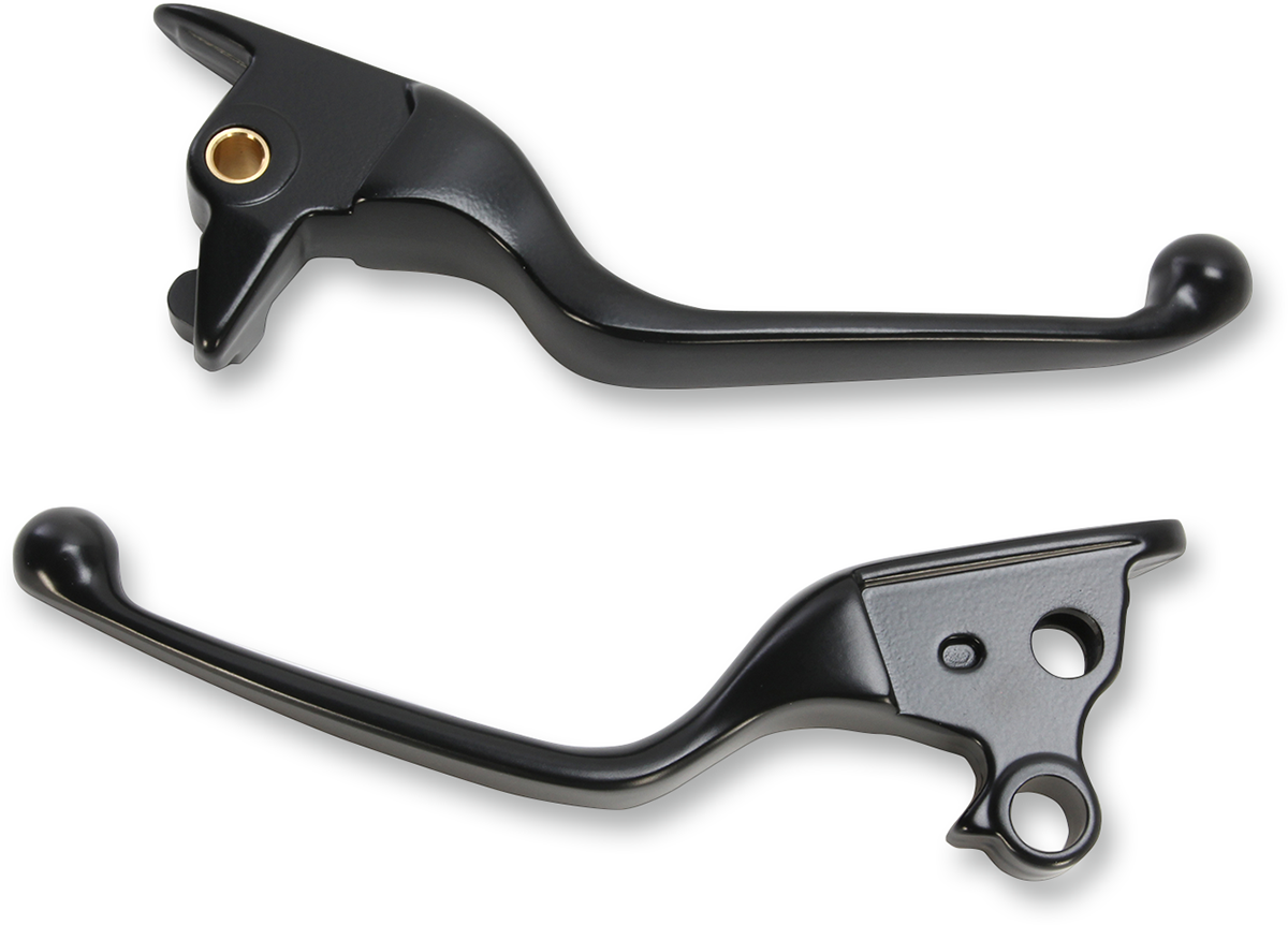 Drag Specialties Matte Black Wide Blade Hand Levers for Harley Softail ...