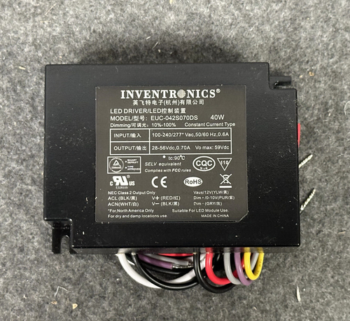 LOT 7 Inventronics EUC-042S070DS LED Driver - 40W 700mA w/ Dimming ...