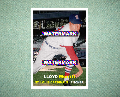 Lloyd Merritt St Louis Cardinals 1957 Style Custom Baseball Art Card | eBay