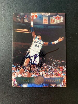 Tari Phillips Signed 2002 Fleer Ultra WNBA Card New York Liberty ...