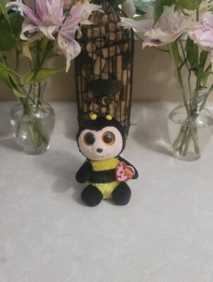 Ty Beanie Boos BUZBY the Bee 6" Beanbag Plush Stuffed Toy Glitter Eyes ...