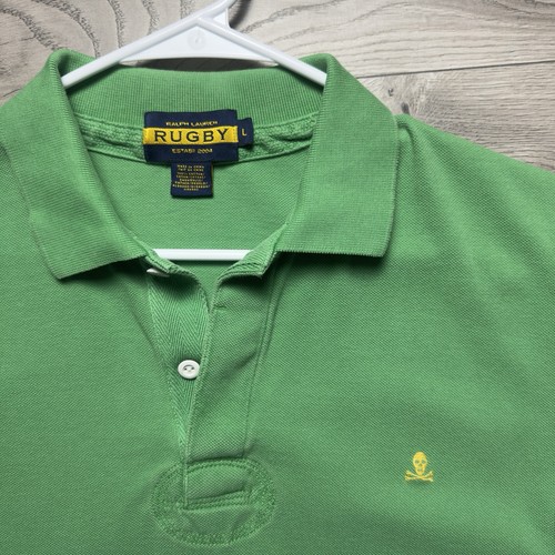 Ralph Lauren Rugby Skull Logo EST 2004 Rare Size Large Green | eBay