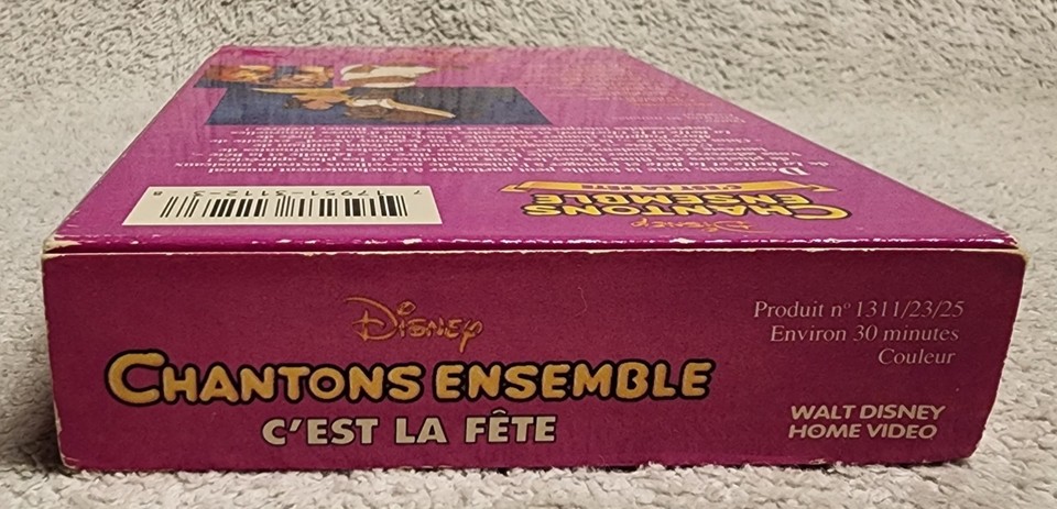 Disney Chantons Ensemble French Sing Along Songs Beauty and Beast VHS ...