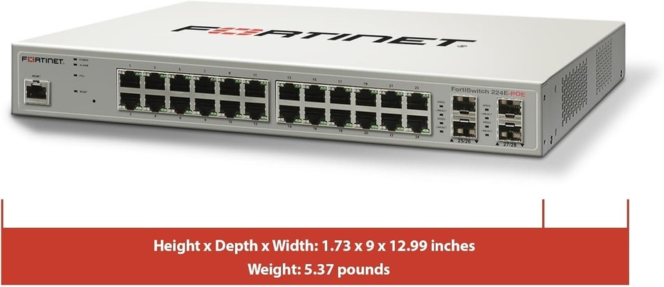 Fortinet FortiSwitch 224E-POE Network Switch (FS-224E-POE) - New | eBay