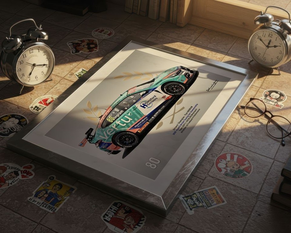 Tom Ingram BTCC 2025 Drivers Champion ExcelR8 Motorsport A3 Art Print ...