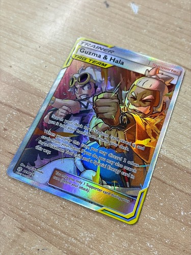 Pokemon Trainer Card - Guzma & Hala TAG TEAM - 229/236 - LP | eBay