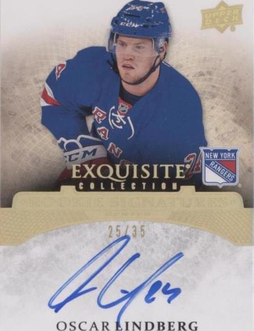 2015-16 Upper Deck Ice - Exquisite Rookie Signatures Oscar Lindberg # ...