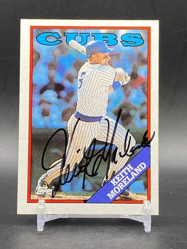 KEITH MORELAND 1988 TOPPS #416 AUTOGRAPHED SIGNED AUTO BASEBALL CHICAGO ...