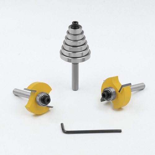 Rabbet Router Bit 6mm 1/4" Shank Slotting Cutter with 6PCS Bearings | eBay