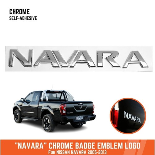 NAVARA Chrome Rear Tailgate Badge Emblem Logo Trim Fit 05-14 Nissan ...