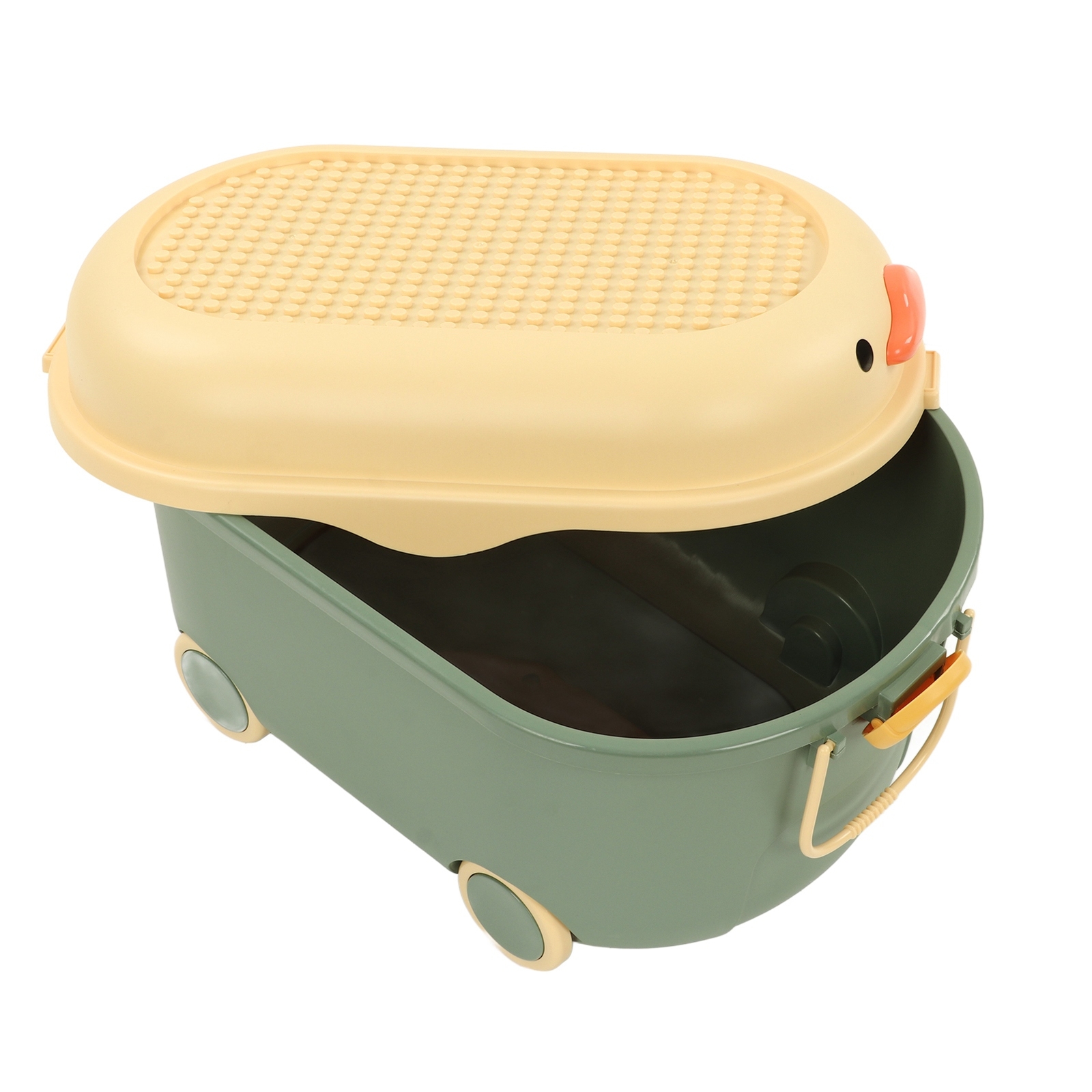 (Green Large)Toy Storage Box Multi Purpose Cute Duck Cover Plastic ...
