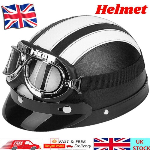Cruiser Half Helmet Open Face Helmets For Vintage Retro Motorcycle ...