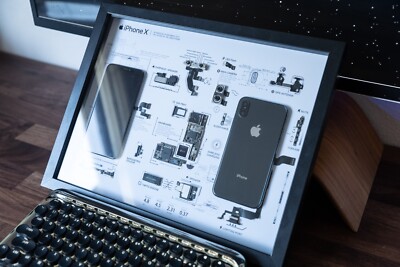Disassembled iPhone X Teardown With Frame, Deconstructed iPhone Art ...
