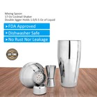 Cocktail Maker Set Shaker Mixer Stainless Steel Bartender Kit Bar Drink ...