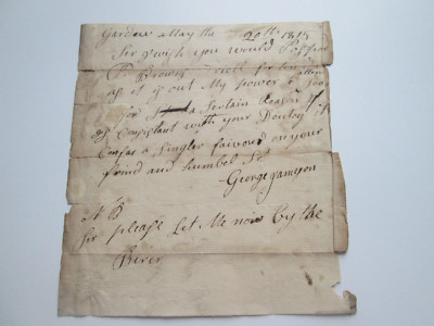 MAY 20th 1815 LETTER, GARDINER MAINE, as seen in the pictures WITH ...