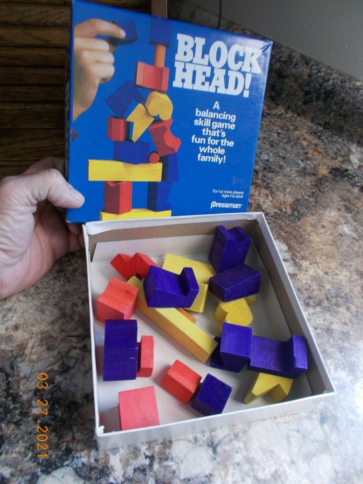 Pressman+Blockhead+Game+has+19+of+20+pieces+photocopied+instructions ...
