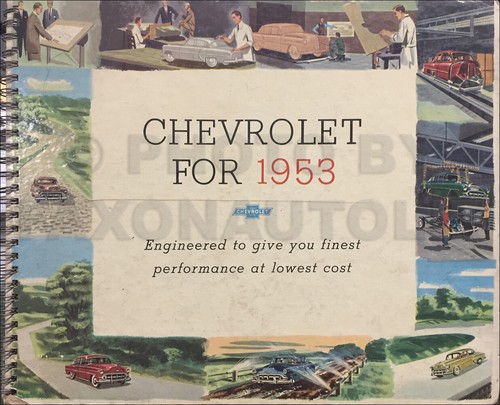 1953 Chevy Auto Venditore Album 53 Chevrolet Showroom Book Plastica ...