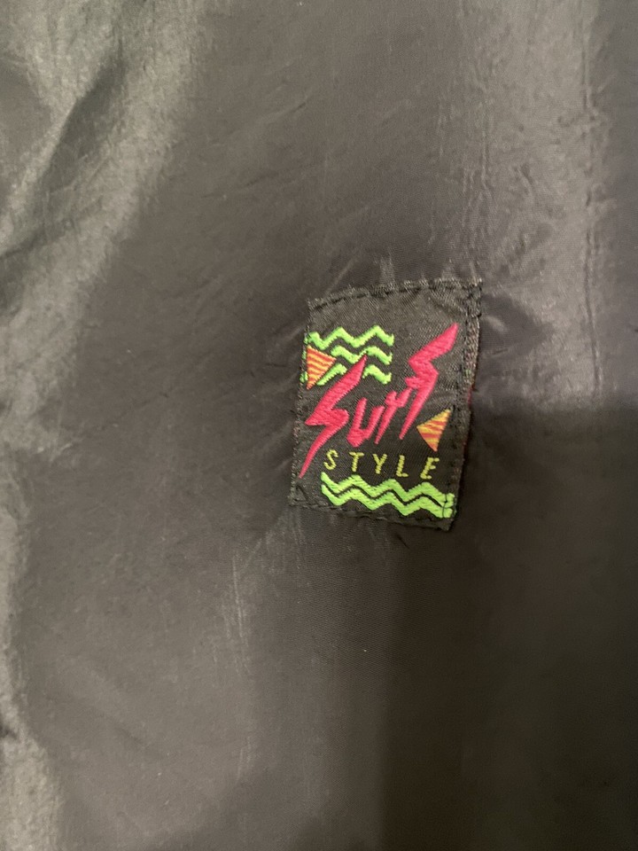 Vintage Surf Style Unisex Adults Black Made In USA Pullover Jacket One ...