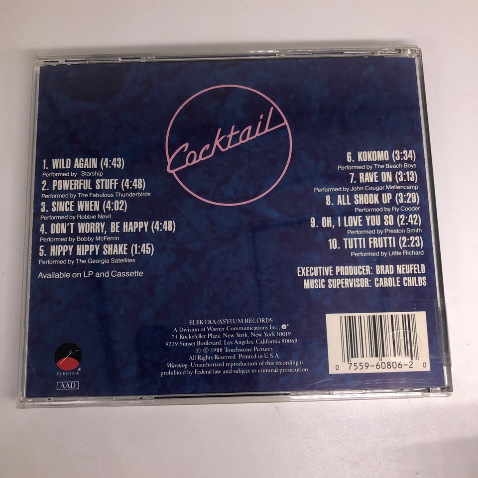 Cocktail (Original Soundtrack) by Various Artists (CD, 1990 ...