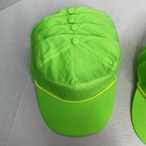 Lot of 8 Vintage Strapback Neon Green Hats Trucker Caps Nylon Neon ...
