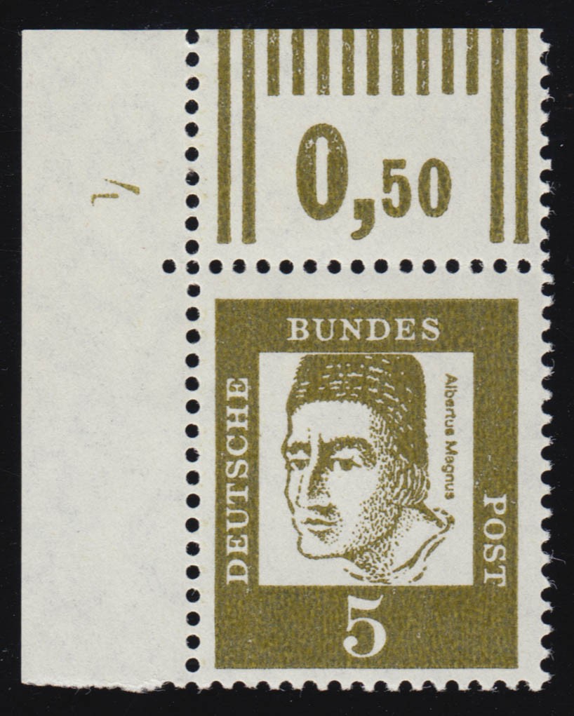 347y DZ Albertus Magnus als Ecke o.l. mit Druckerzeichen 4, ** | eBay