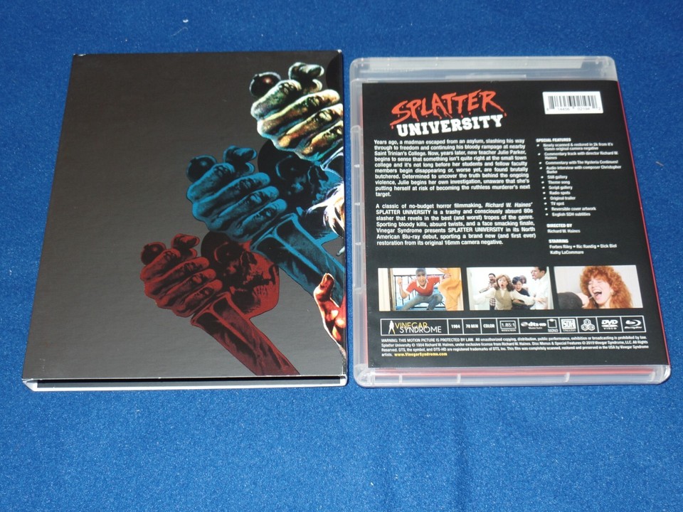 Splatter University - Vinegar Syndrome - Blu-Ray + DVD w/ SLIPCOVER ...