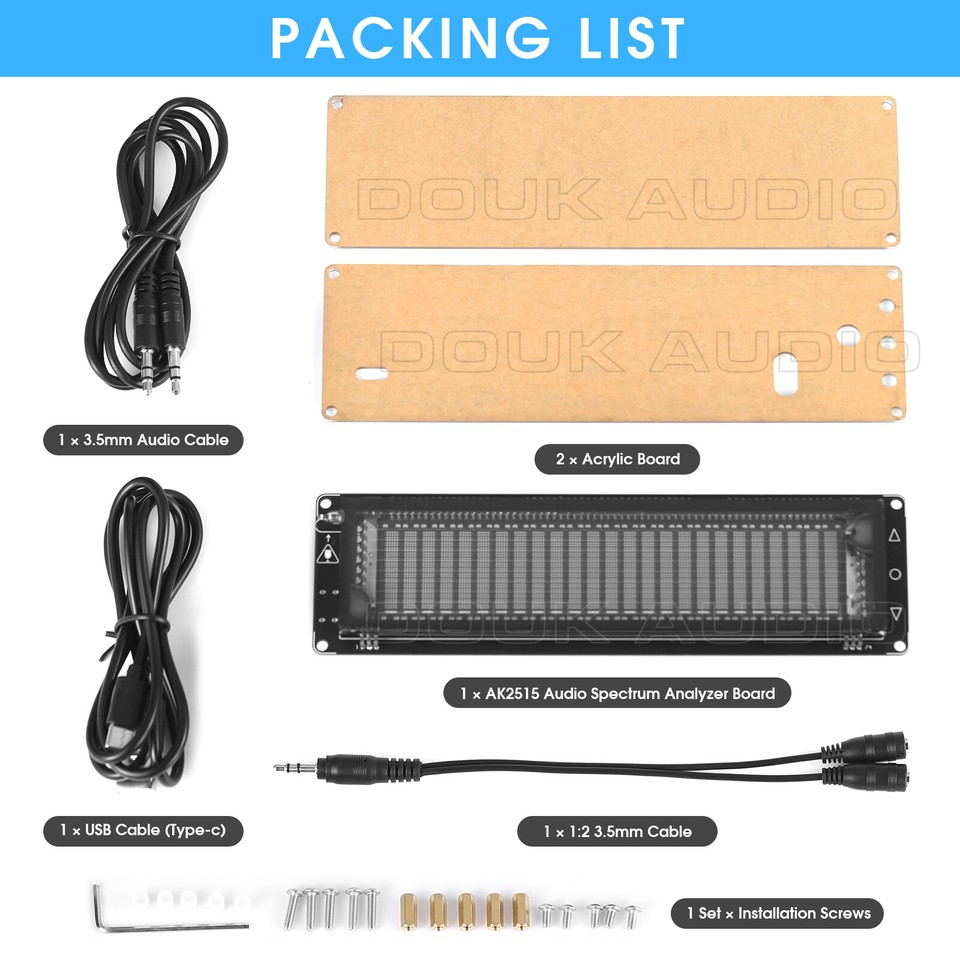 VFD Music Spectrum Display Screen Dot Matrix Sound Level Indicator Amp ...