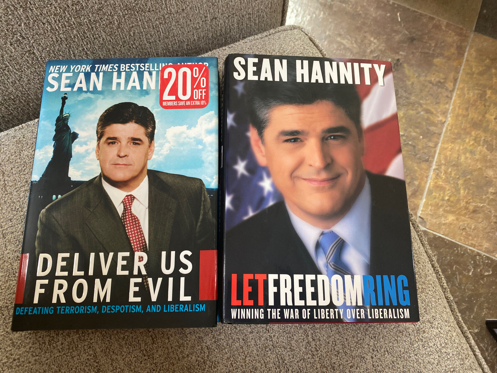Lot of 2 Sean Hannity Hardcovers "Deliver Us From Evil" and "Let ...