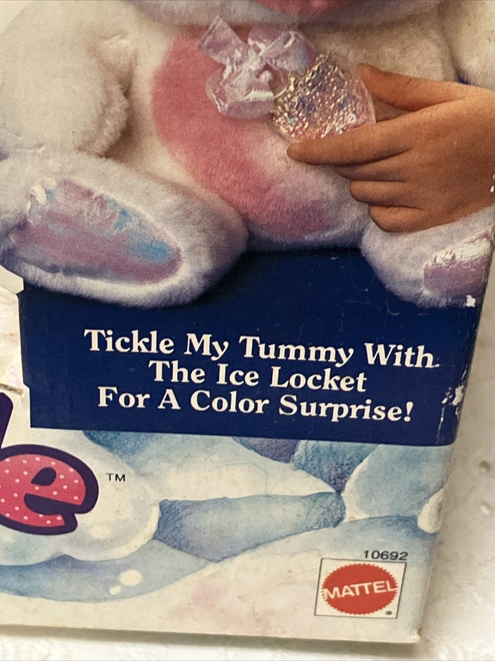 VTG Ice Tickle Bear Pink Tummy MATTEL Rare AS IS PLUSH BEAR MAKE A WISH ...