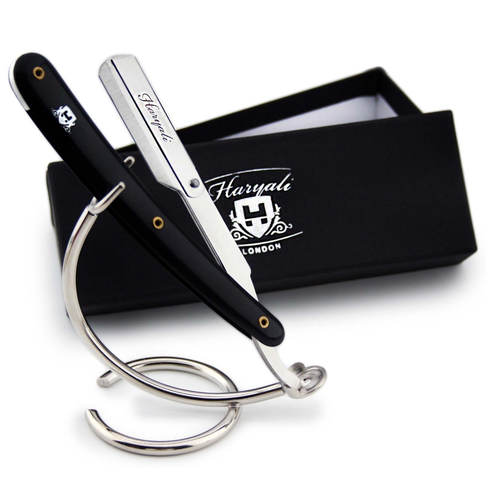 Classic Cut Throat Straight Razor With Steel Stand Holder Shave Gift ...