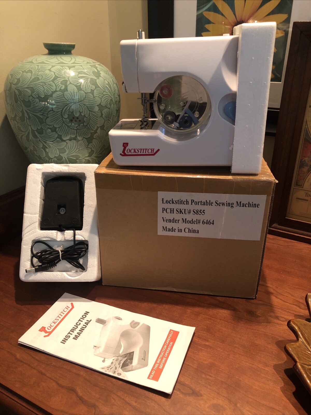 Lockstitch Portable Sewing Machine Model #6464 With Foot Pedal S855 NEW ...