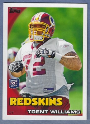 2010 Topps #225 Trent Williams Rookie Card Redskins/49ers | eBay
