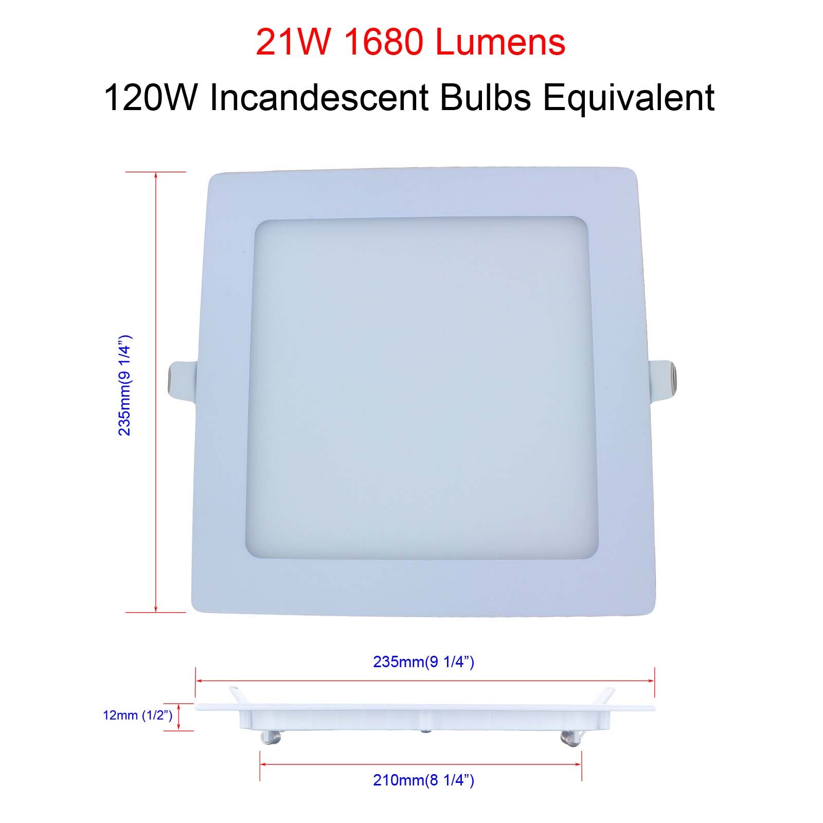 6W 9W 12W 15W 18W 21W 24W LED Recessed Ceiling Panel Light Bulbs Slim ...