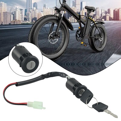 E-Bike Lock+Key Parts Replacement Scooter Sports Bicycle Bike Electric ...