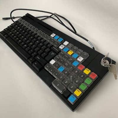 Toshiba 3AC00985700 MANPOS Keyboard POS w 2 Keys Credit Card Swiper ...