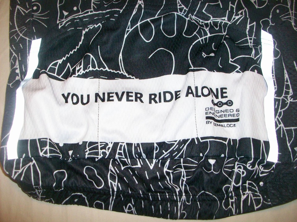 KEMALOCE CATS BICYCLE CYCLING JERSEY MENS MEDIUM MOUNTAIN/ROAD BIKE ...