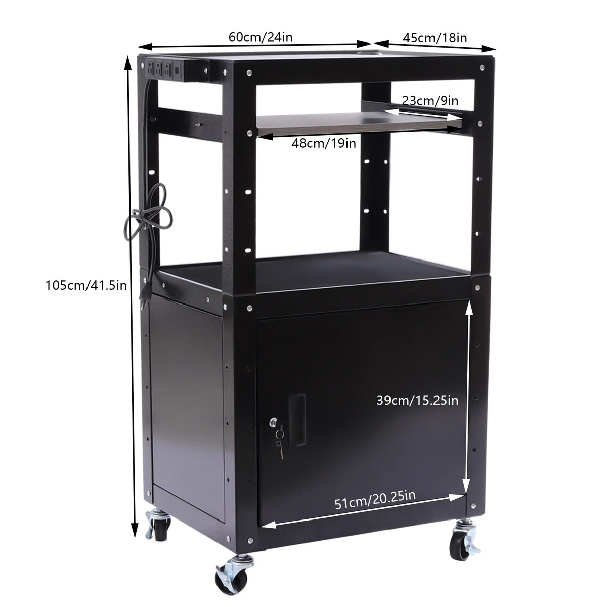 Av Cart With Locking Cabinet | Cabinets Matttroy