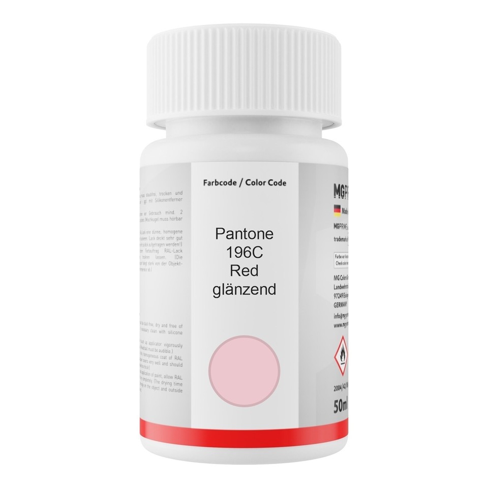 Pantone 196C Red glänzend Lackstift 50 ml schnelltrocknend | eBay.de