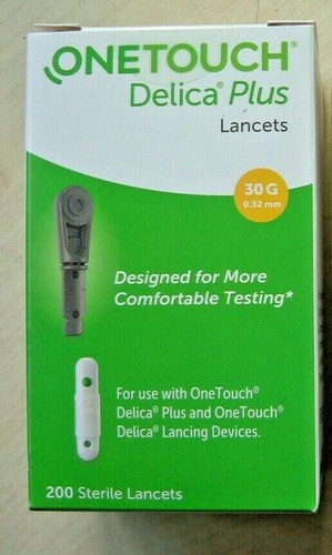 OneTouch Delica Plus Lancets 30G/0.32mm Box of 200 One Touch BRAND NEW ...