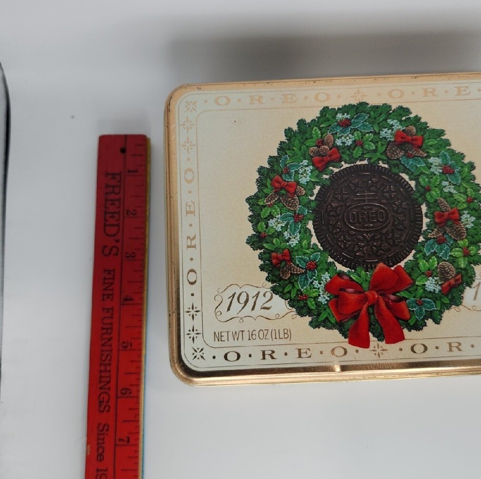 Vintage Tin Oreo Cookies 75th Anniversary 1912-1990 Christmas Vintage ...