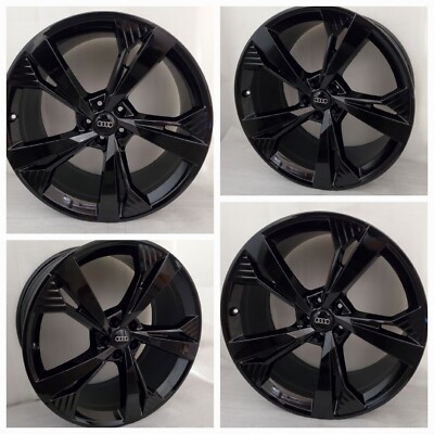 Original 21" Audi E Tron S OEM Wheels Gloss Black Rims Q7 Q8 Etron ...