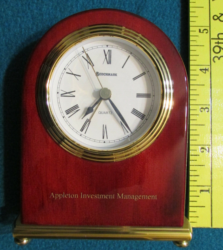 Benchmark Rosewood Arch Table Alarm Clock 5" | eBay