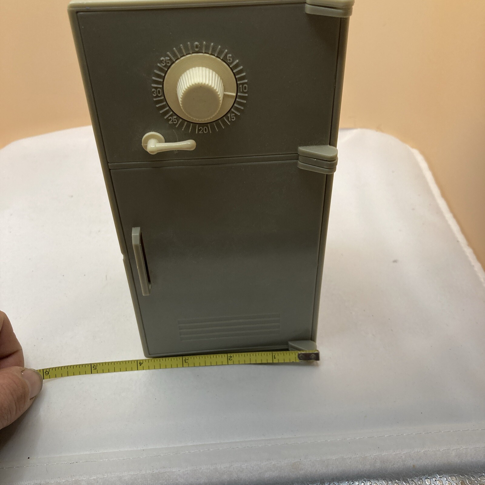 1988 Vintage, Rare Toy Plastic Coin Bank Safe 2 Compartment. Small ⭐️⭐️ ...