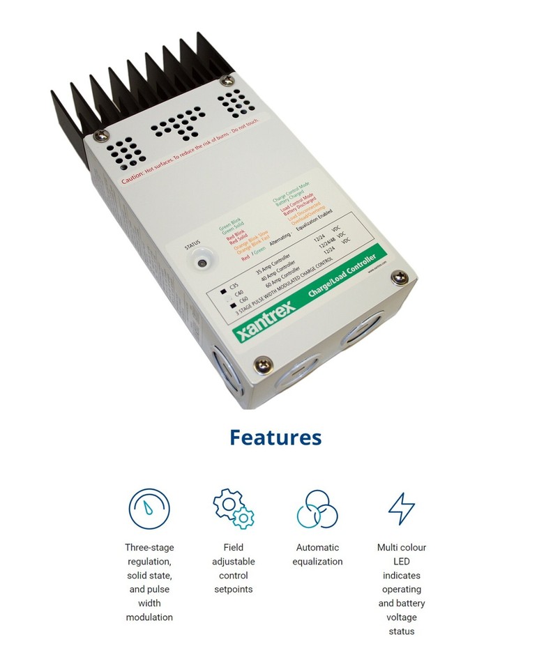 Xantrex C60 Charge Controller 60A 12/24V | Wind Generator / Hydro ...