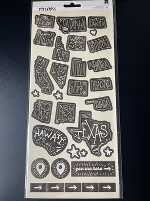 Remarks Accents Stickers All States | eBay